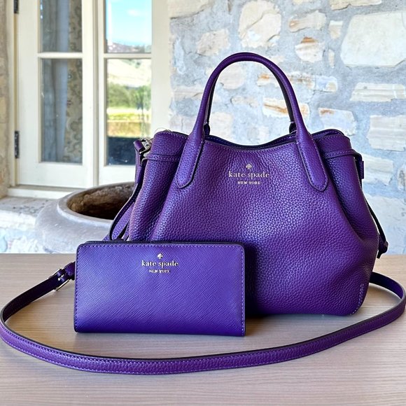 kate spade | Bags | Kate Spade Dumpling Small Pebbled Leather Ripe Plum ...